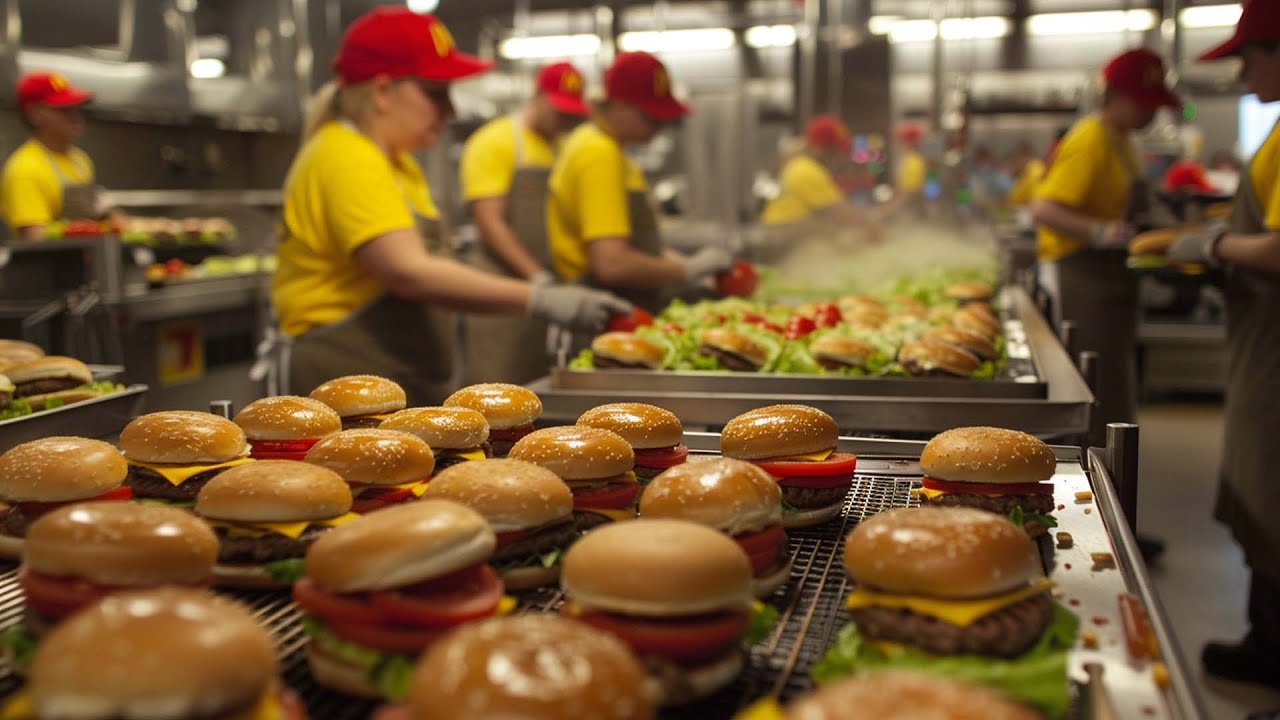 Inside McDonald's: How Hamburgers Are Mass-Produced in Factories ...