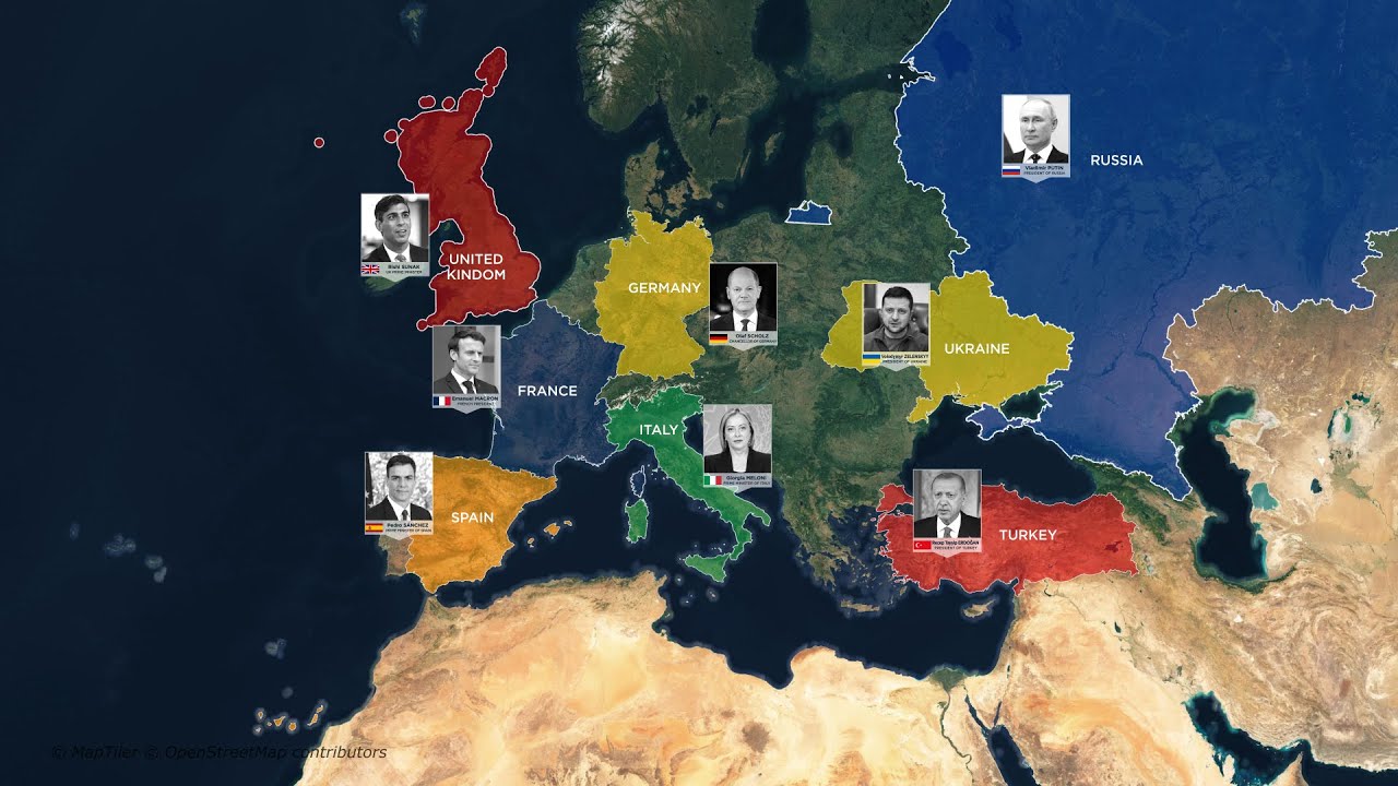 European Leaders and map animation - Geo Layers after effects - YouTube