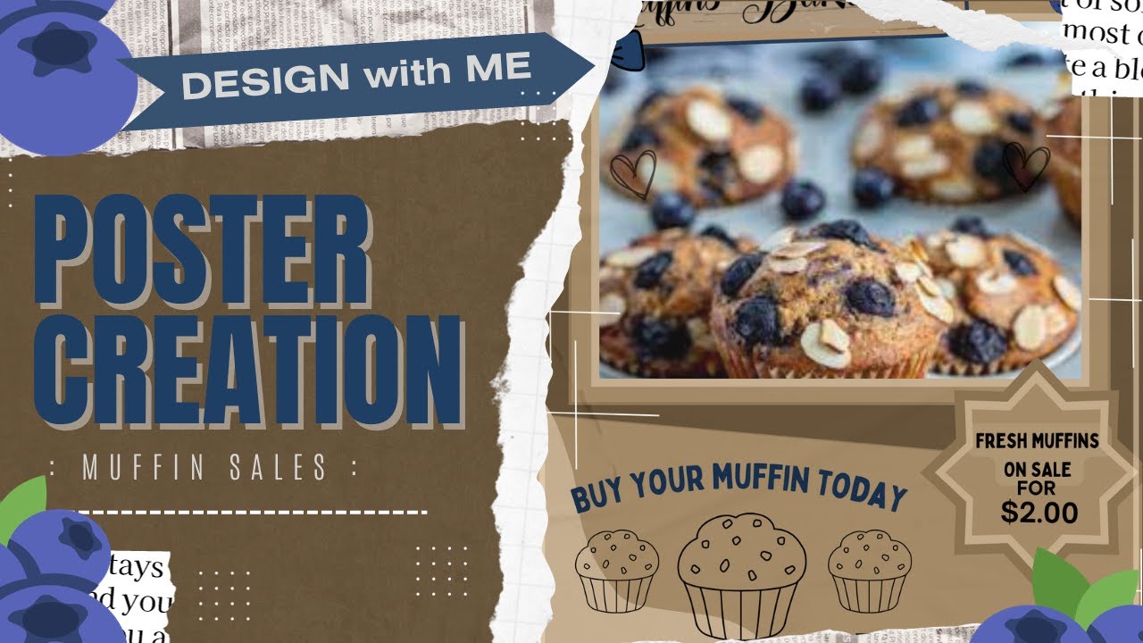 Design with Me: 'Muffin Bakery' Poster Creation Muffin Sales - YouTube