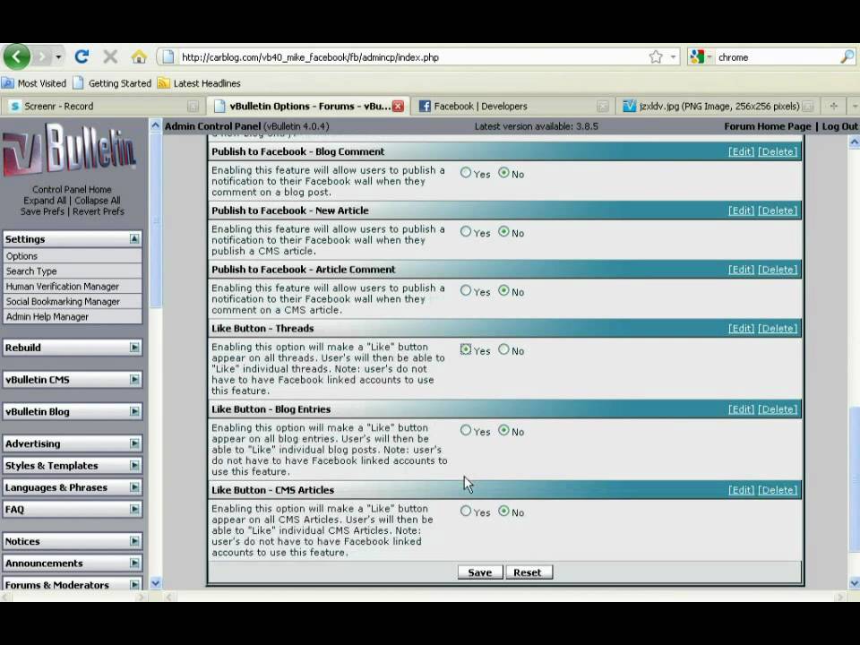 vBulletin 4.0.4 Facebook Platform Integration - YouTube