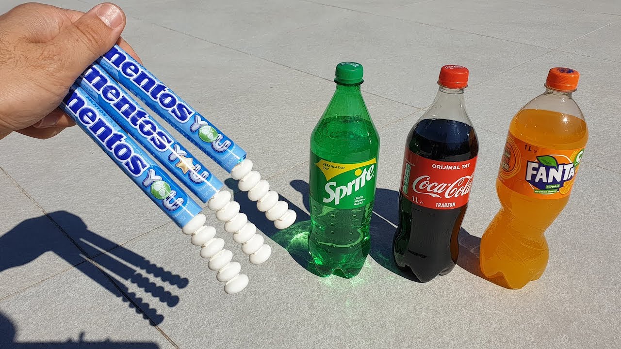 EXPERİMENT: Coca Cola, Fanta, Sprite VS Mentos - YouTube