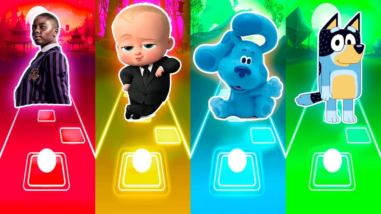 Bianca Barclay vs Boss Baby vs Blues Clues vs Bluey | 🤪 Tiles Hop EDM ...
