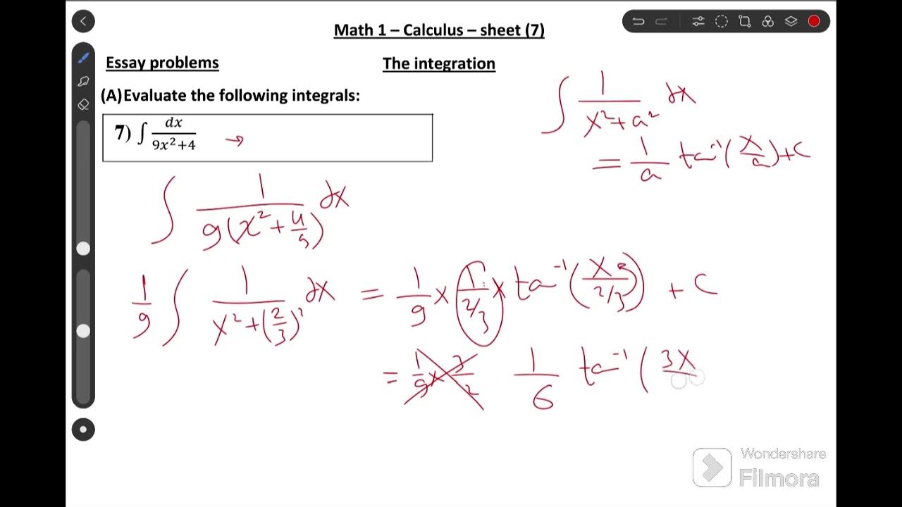 Math 1 - Calculus - Sheet(7) - (FOE) - (اعدادي هندسة) - YouTube