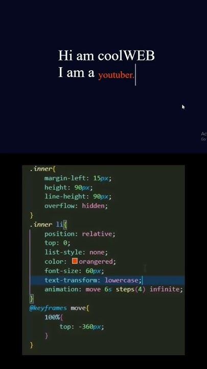 Css Text Typing Animation With Multiple Text Css Html Website Textanimation Beginners