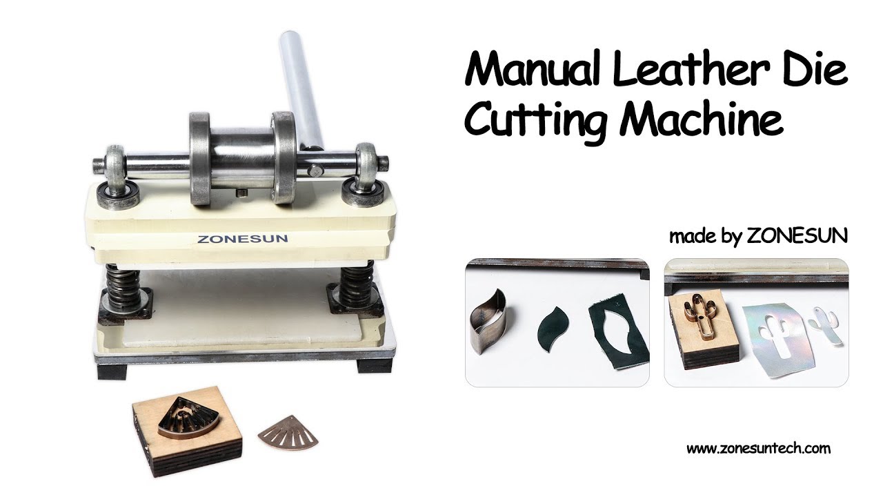 How to use Manual Leather Die Cutting Machine - YouTube