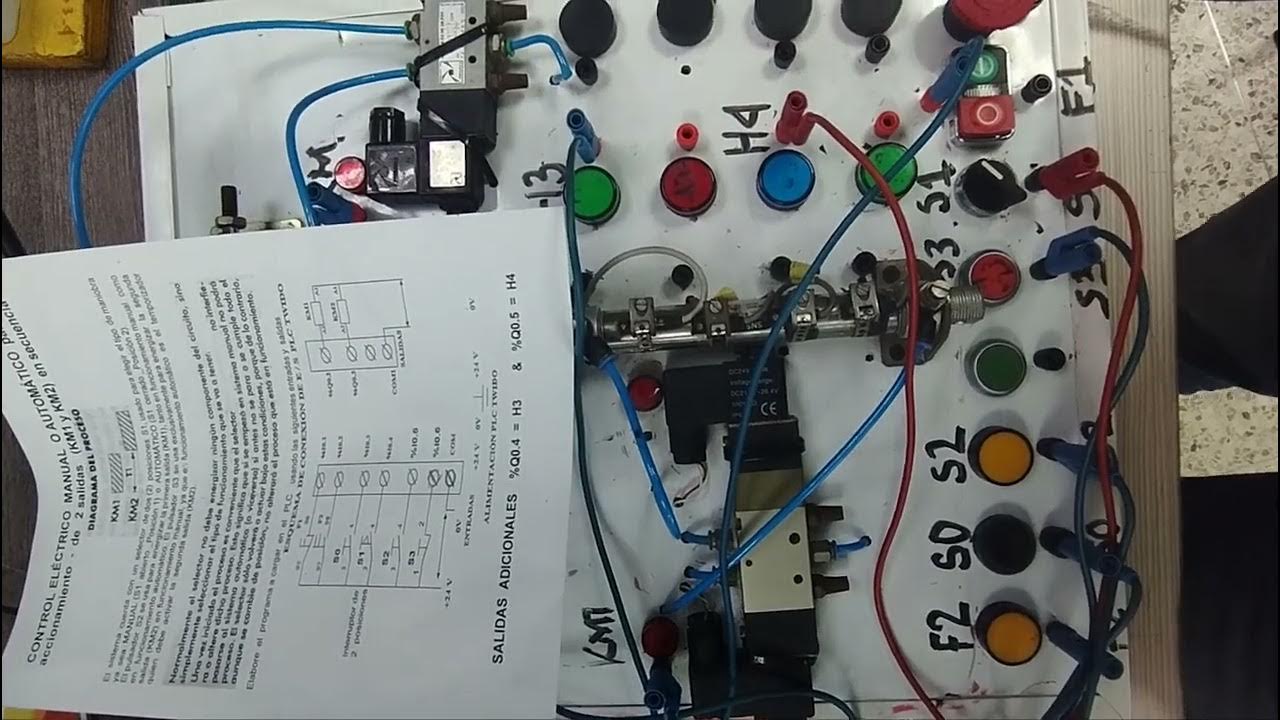 CONTROL ELÉCTRICO MANUAL O AUTOMÁTICO KM1 KM2 PLC LADDER PROGRAMACIÓN DE PLC SIMULACIÓN DE PLC ...