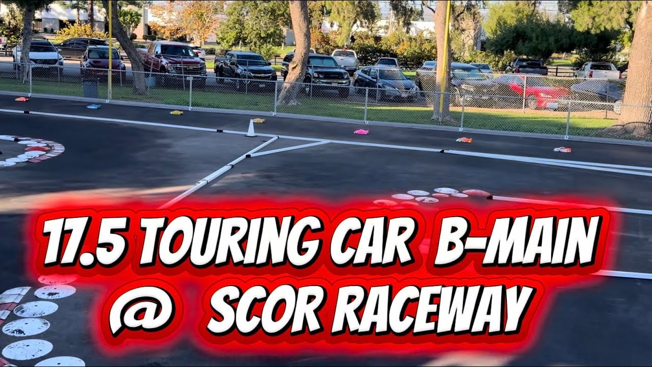 17.5 Touring Car B-main RC racing at SCOR Raceway in Anaheim ...
