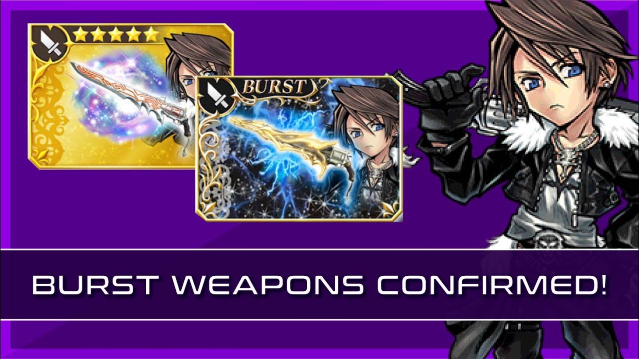DFFOO - JP - Burst Weapons Confirmed! - YouTube