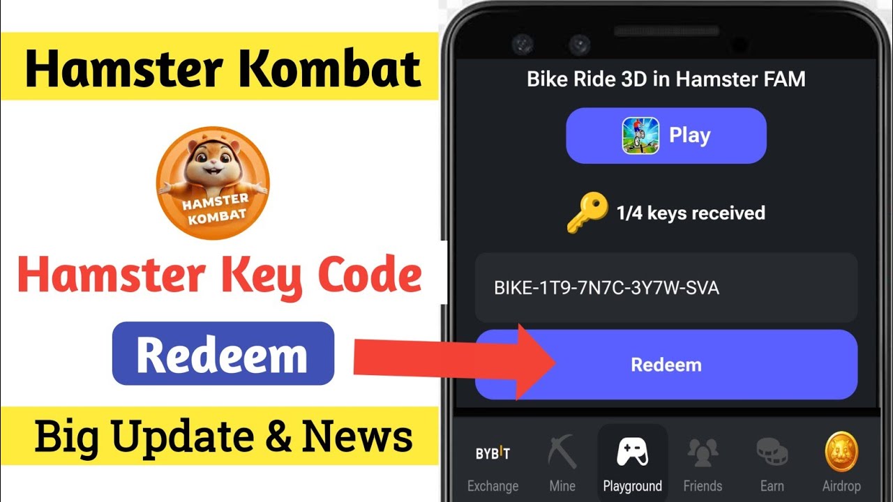 How to get redeem code & Receive key in Hamster kombat | Hamster kombat ...