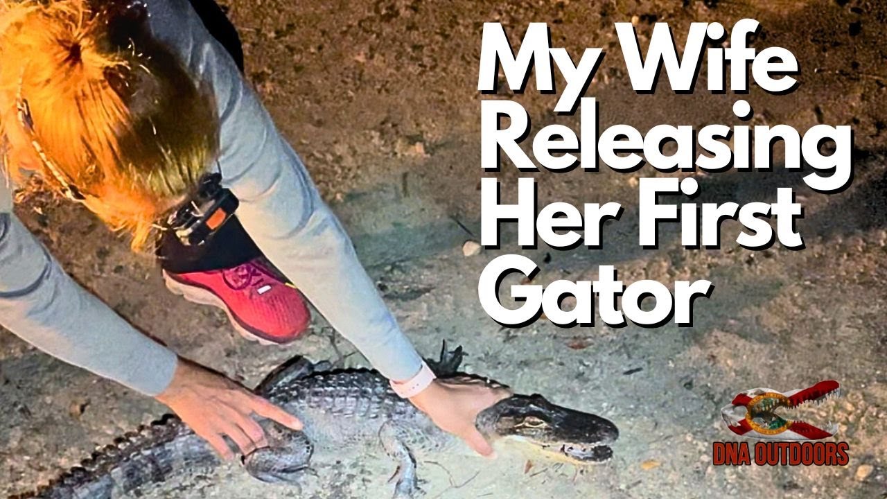 My Wife Releasing Her First Gator - YouTube