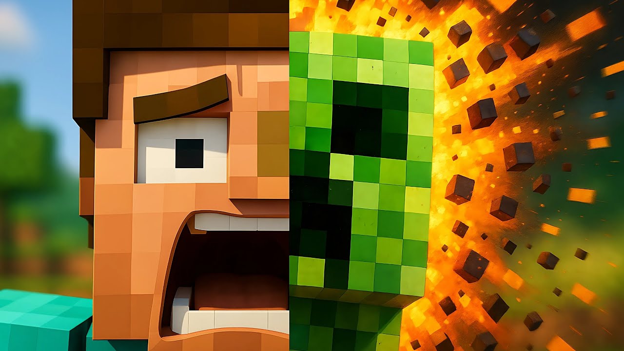 Steve Becomes a Creeper & Blows Up Everything! Minecraft Animation ...