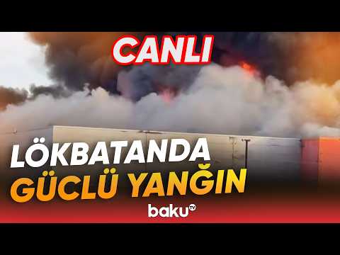 Lökbatanda böyük anbarların birində dəhşətli yanğın | Baku TV hadisə yerində - CANLI