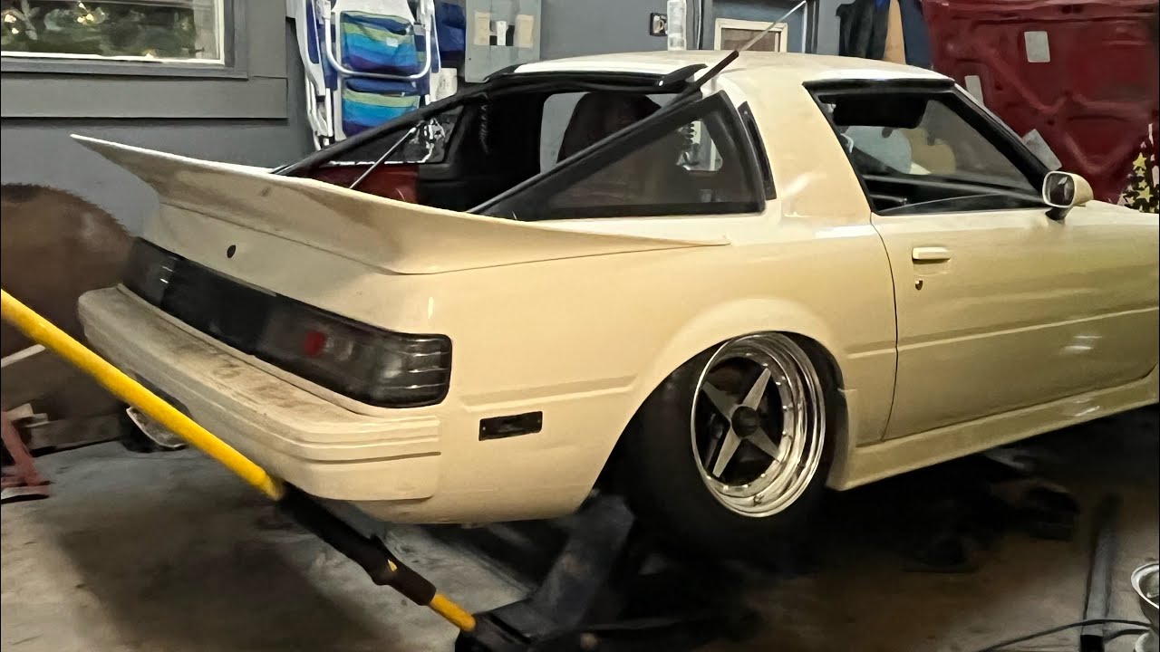 FB RX7 miata rearend swap update! - YouTube