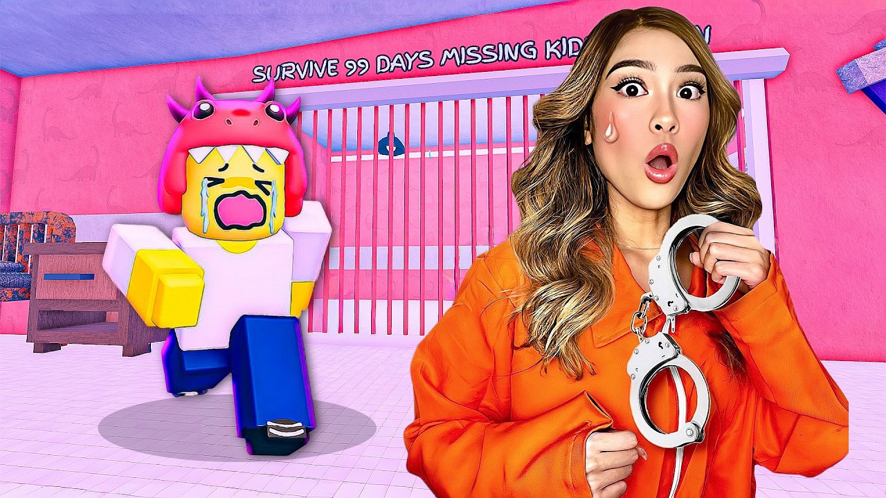 KAT ESCAPES DINO KID'S PRISON RUN IN ROBLOX (OBBY) - YouTube