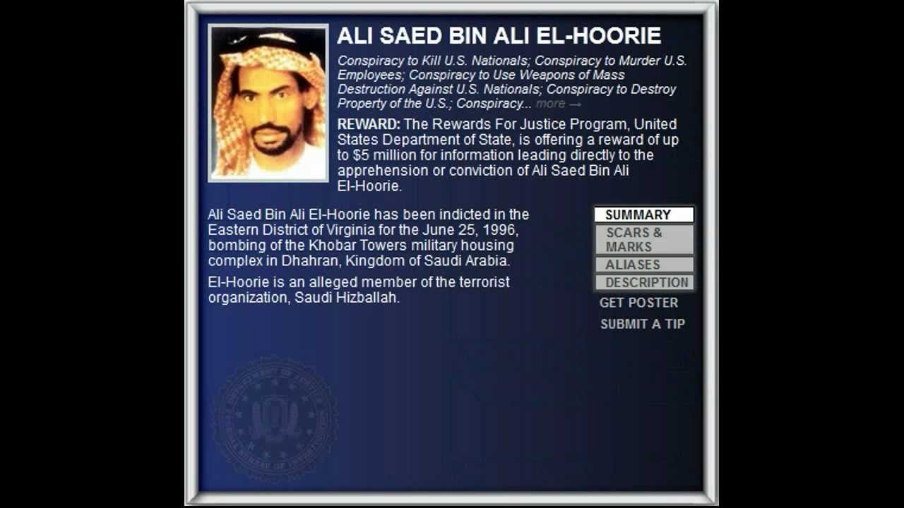 FBI Wanted 2012 - ALI SAED BIN ALI EL-HOORIE ($5.000.000 Reward) - YouTube