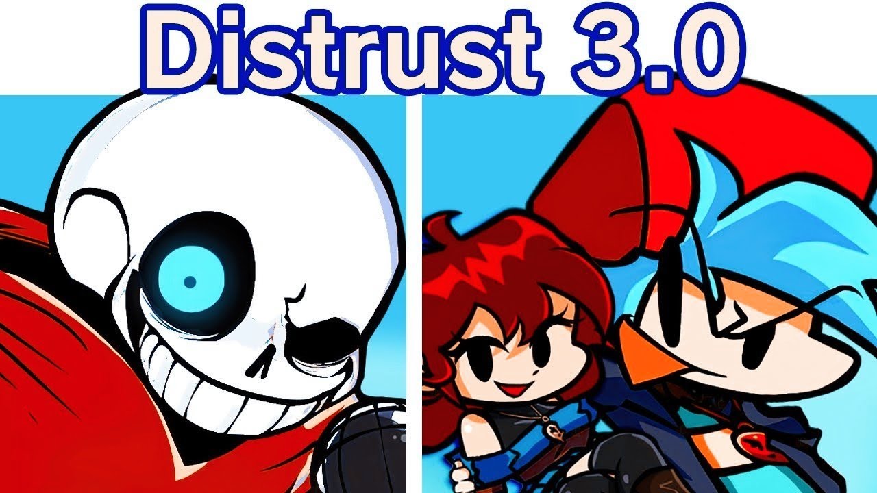 FNF undertale (Distrust 3.0)+(cutscenes and dialogues) FNF Mod /sans ...