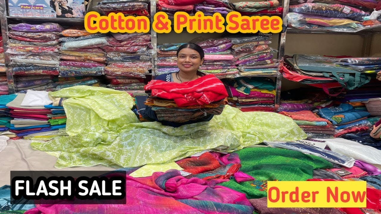 Cotton Print Saree Sale Rate At Jindal Cloth House Baddi l Daily Wear ...