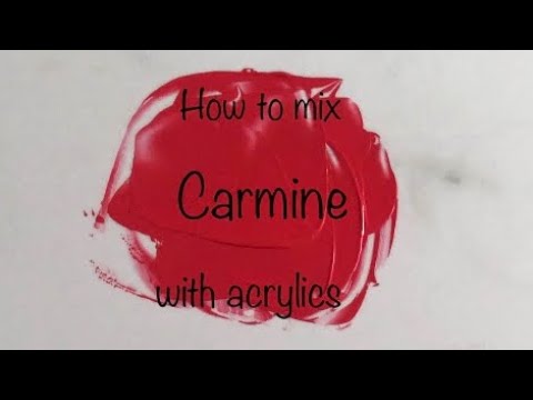 How To Make Carmine Red | Acrylics | Colour Mixing #127 - YouTube