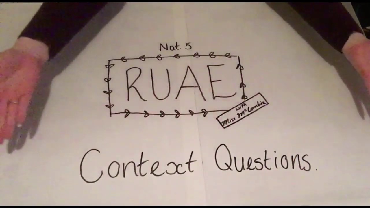 RUAE Context Questions - YouTube