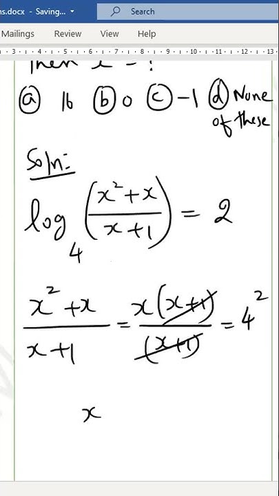 To find the value of x for a log equation - in Hindi - YouTube