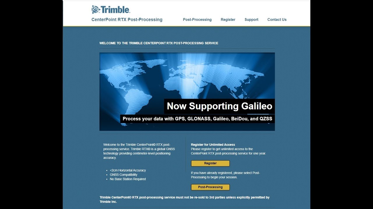 Raw Data Post processing using Trimble Center Point RTX Post Processing Services - YouTube