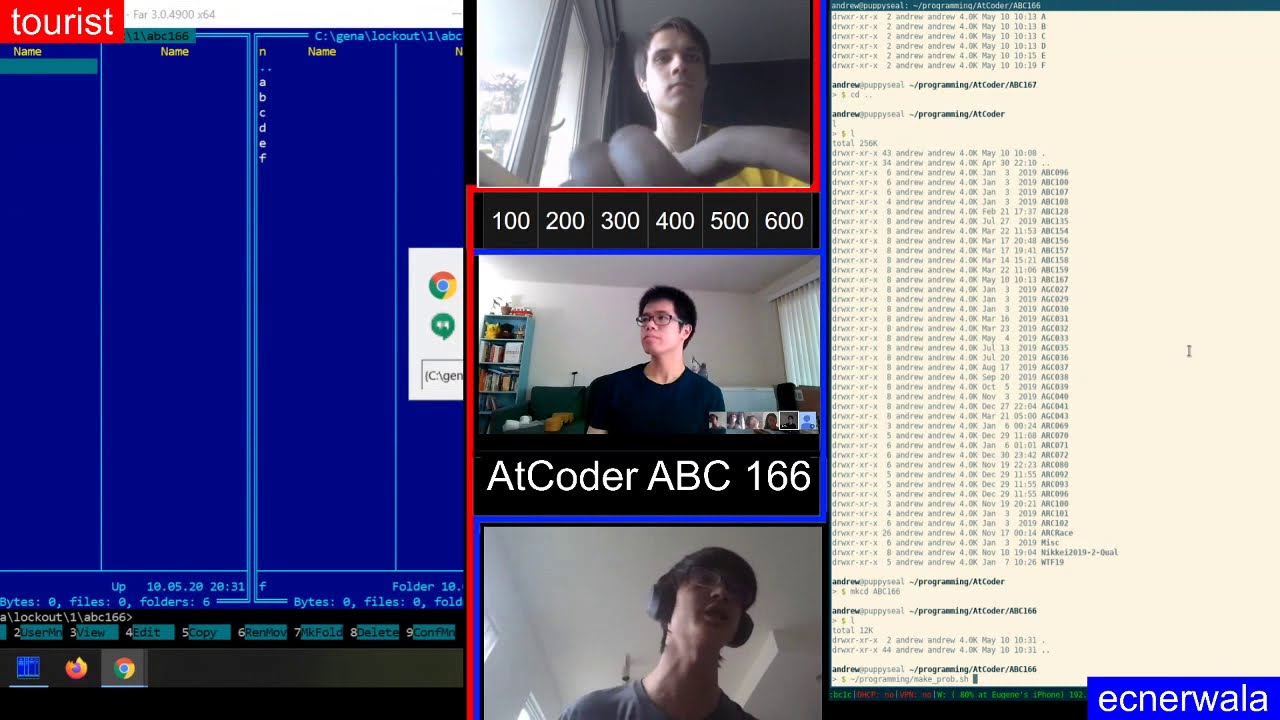 Lockout Stream! feat. tourist vs ecnerwala, xiaowuc1 vs ksun48, neal vs ...
