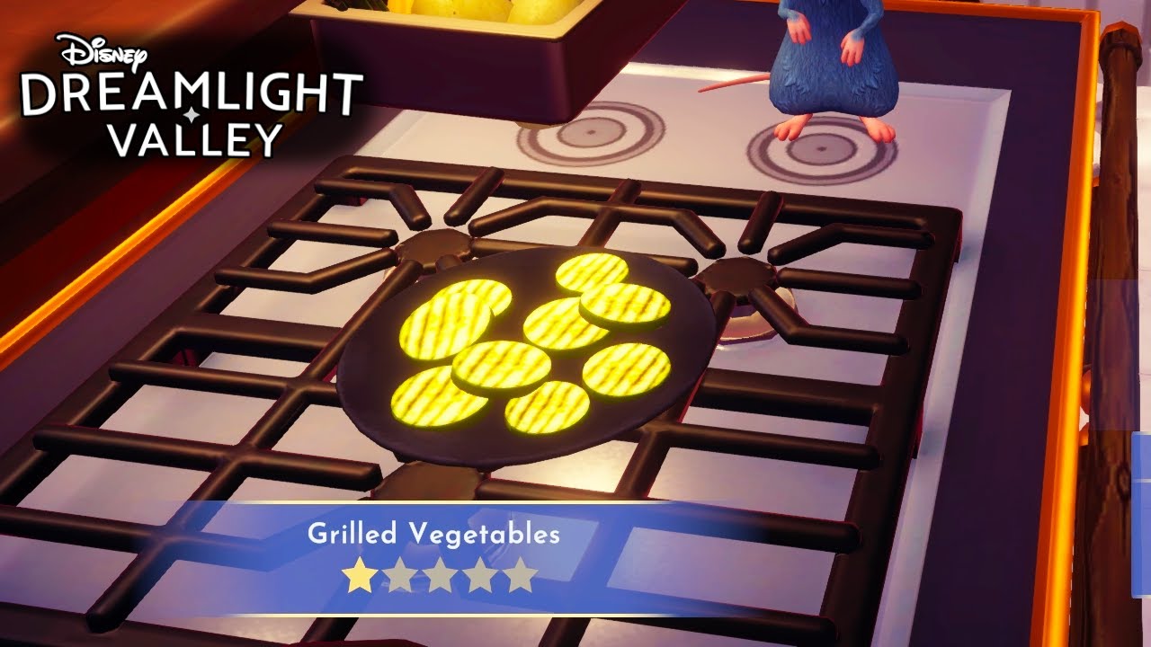 How to make Grilled Vegetables - Disney Dreamlight Valley - YouTube