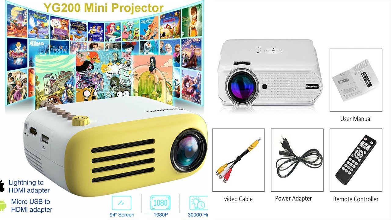 Excelvan Portable Mini LED Projector | Price $83 Cinema Theater | WOW ...