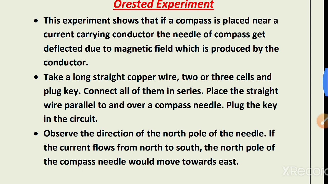Class-10 physics chap-2 Part-3 Orested Experiment - YouTube