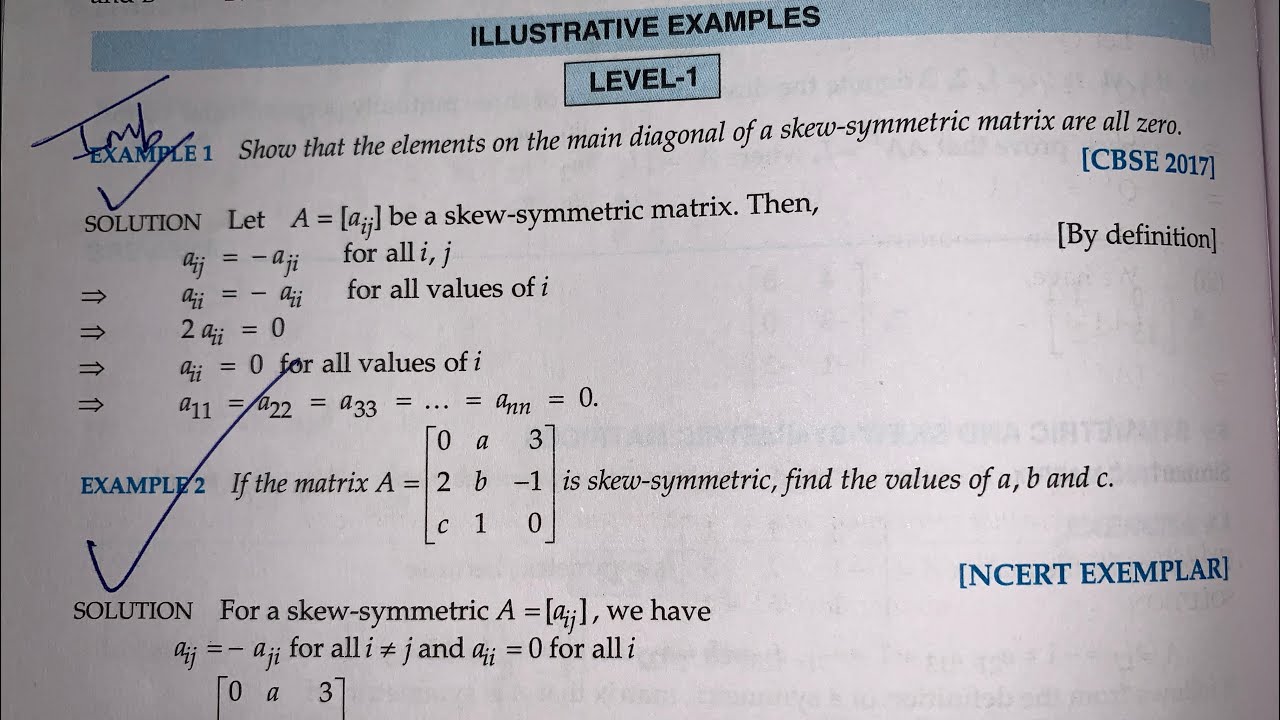 RD SHARMA EX4.5 MATRICES EXAMPLE 1 TO 11 SOLUTION OF CHAPTER 4 CLASS 12 ...