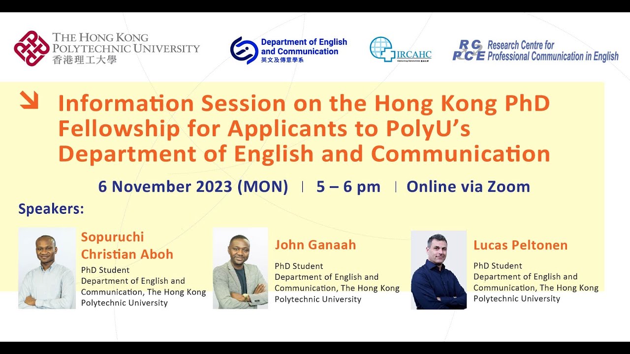 Webinar: Info Session on Hong Kong PhD Fellowships for Applicants to ...