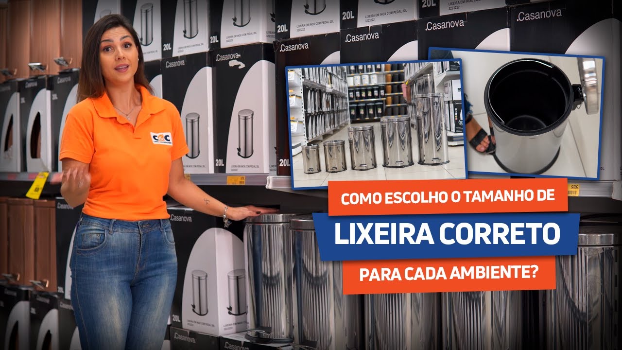 Como escolho o tamanho de lixeira correto para cada ambiente? | C&C - YouTube