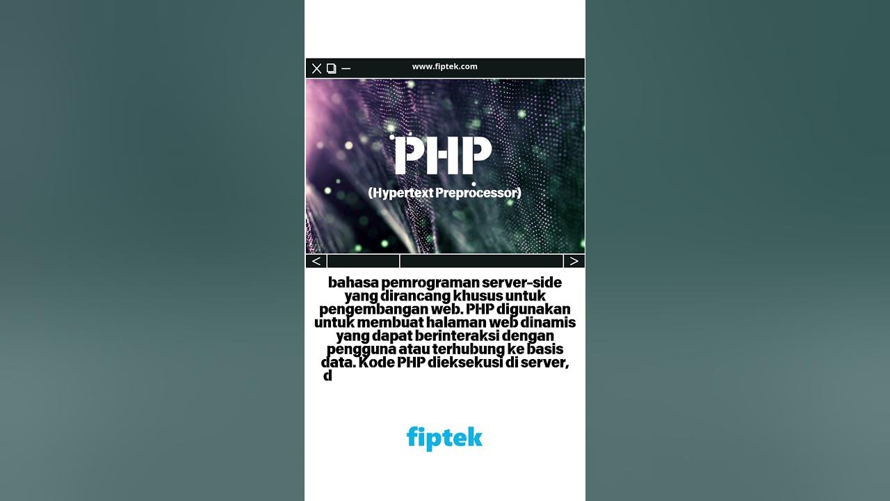 PHP (Hypertext Preprocessor) #fiptek #technology #computer #hypertextpreprocessor #php #language ...