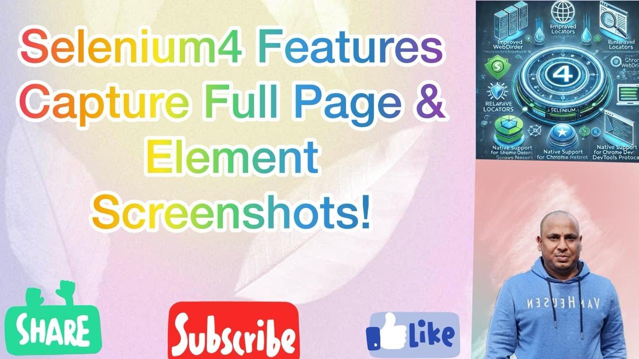 Session 05 | Selenium 4 | How to Take Full Page & Element Screenshots in Selenium 4 | Practical ...