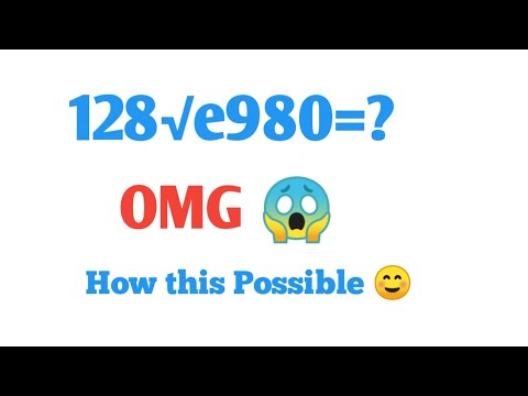 128√e980=? most crazy fun wirh math tricks😱#asmr #mathgames #afia'sartandcraft - YouTube