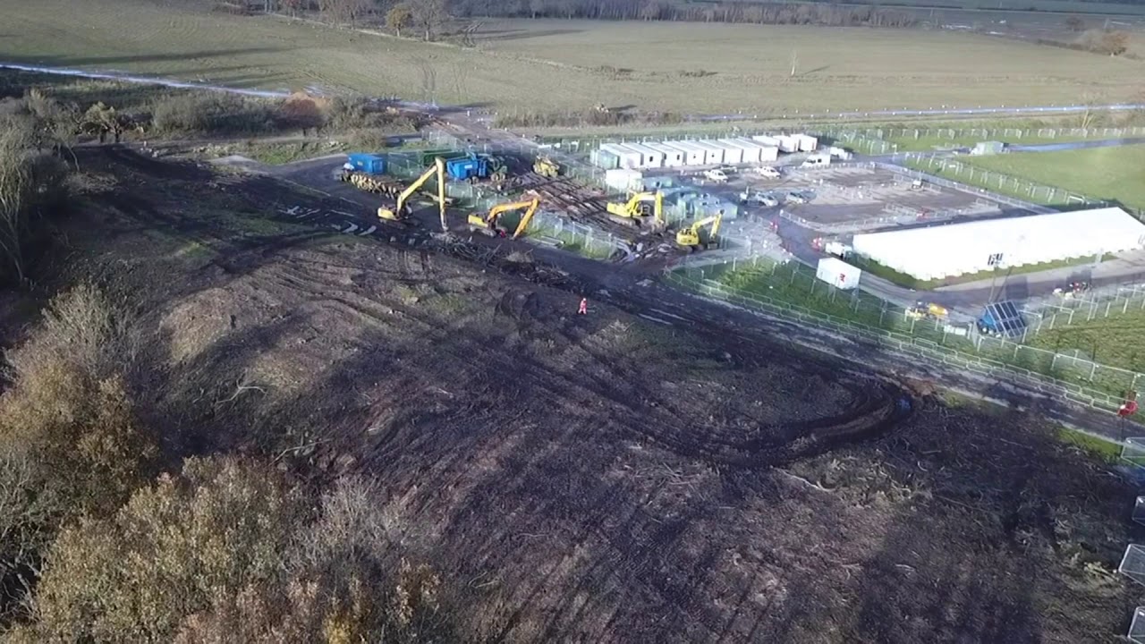 Hs2 construction through Calvert Buckinghamshire - YouTube