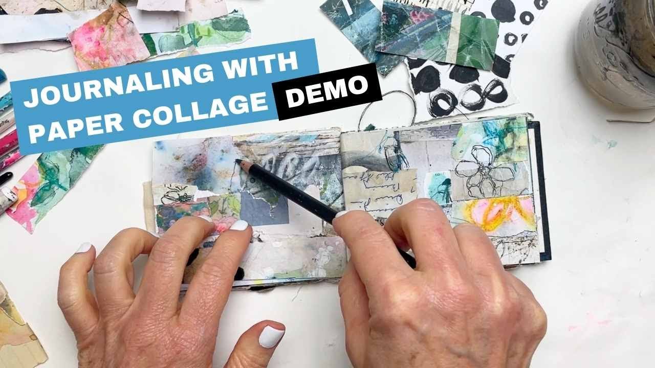 Creating A Mixed Media Collage In My Art Journal - YouTube
