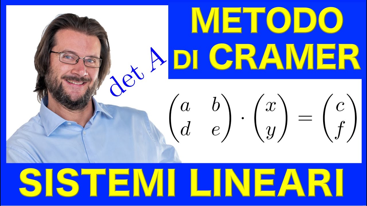Metodo di Cramer per sistemi lineari 2x2 - YouTube