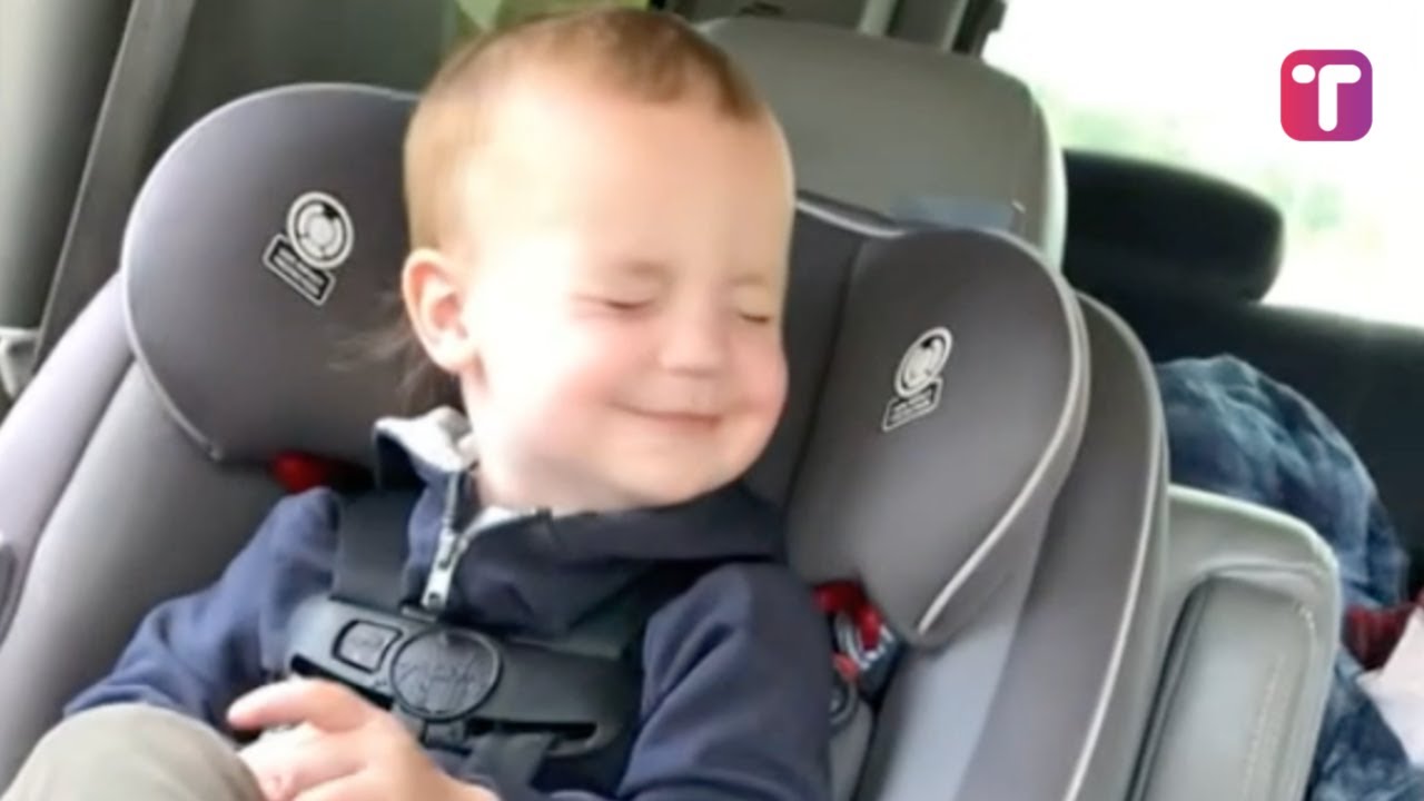 Baby Goes Viral Vibing To Music In Car Seat - YouTube