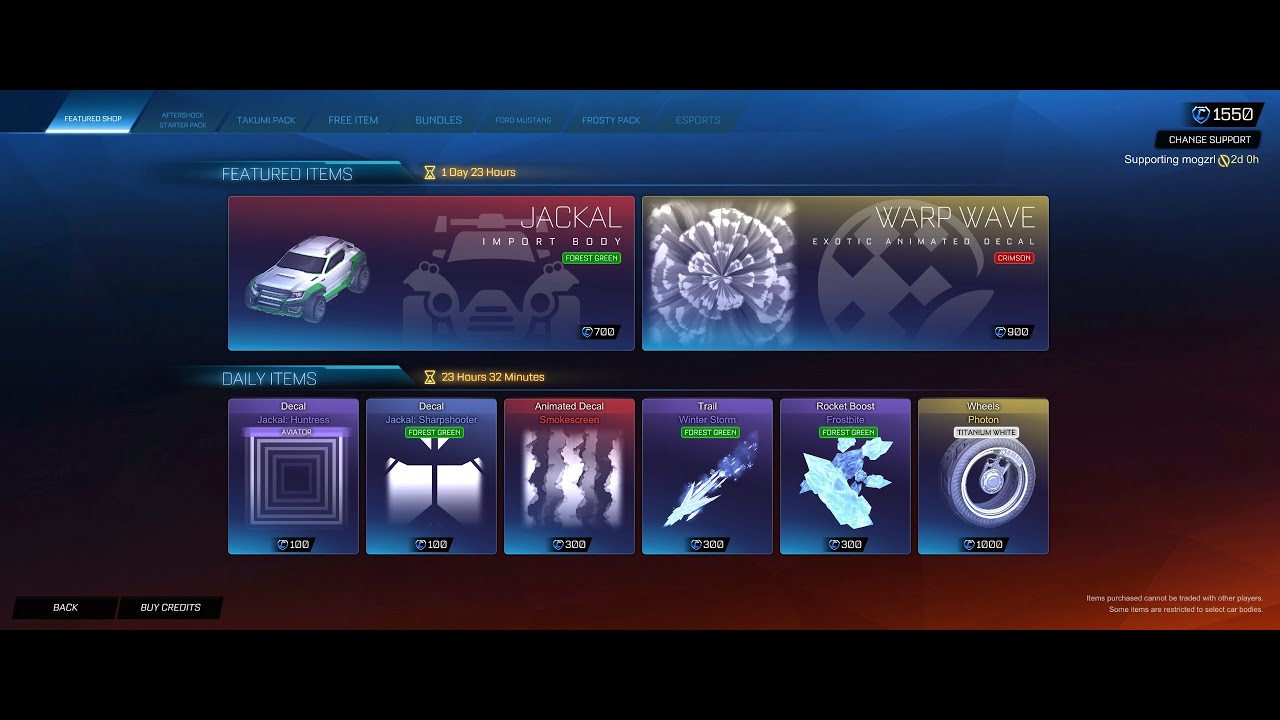 Rocket League Item Shop: December 21, 2021! Jackal, Frostbite Forest ...