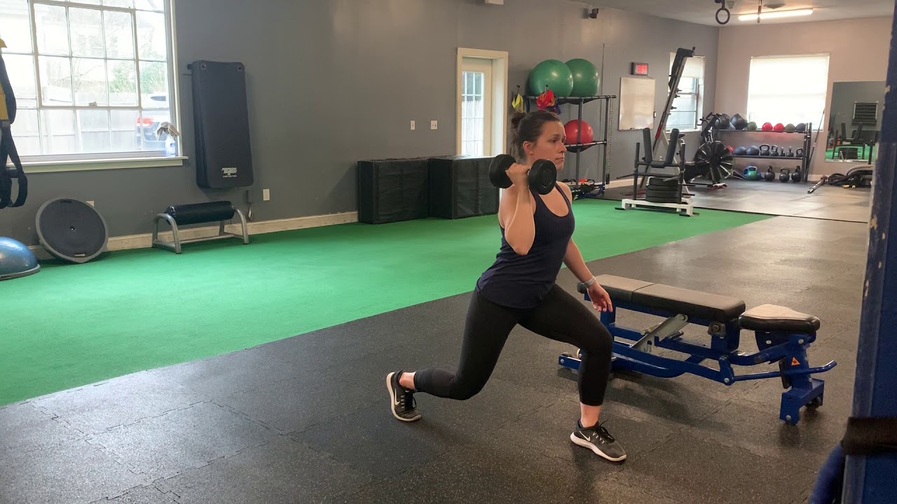 Split Stance Single Arm Shoulder Press - YouTube