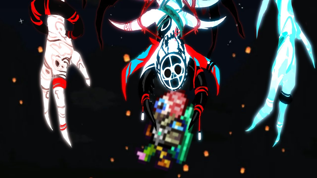 Terraria Mutant Vs Avatar of Emptiness Tmodloader 1.4.4 Smash Bros Boss ...