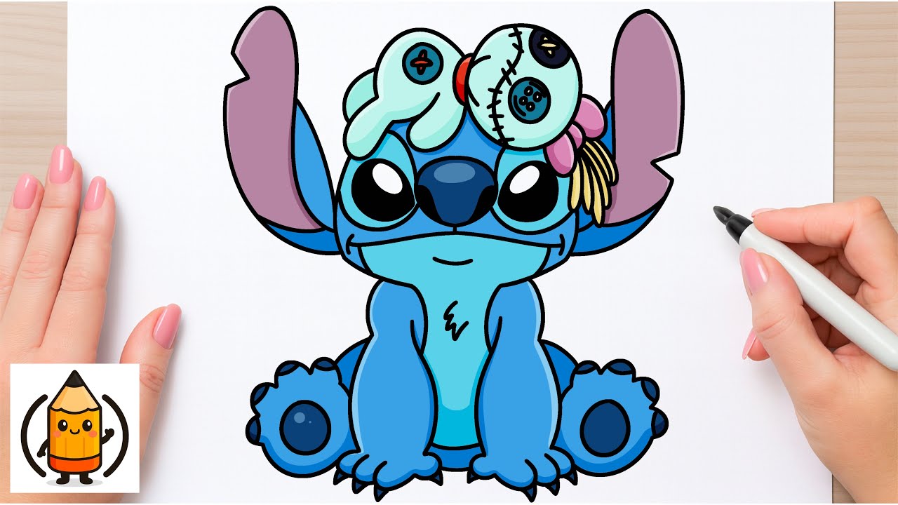 How To Draw Stitch & Scrump Easy | Step-By-Step Drawing Tutorial - YouTube