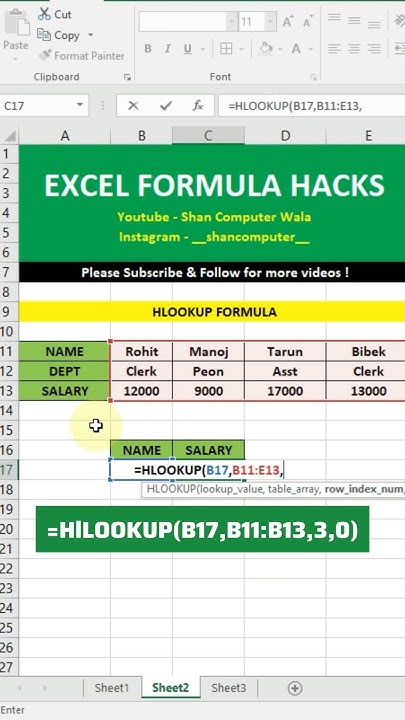 Excel Formula Hacks 🔥 #excel #exceltips - YouTube