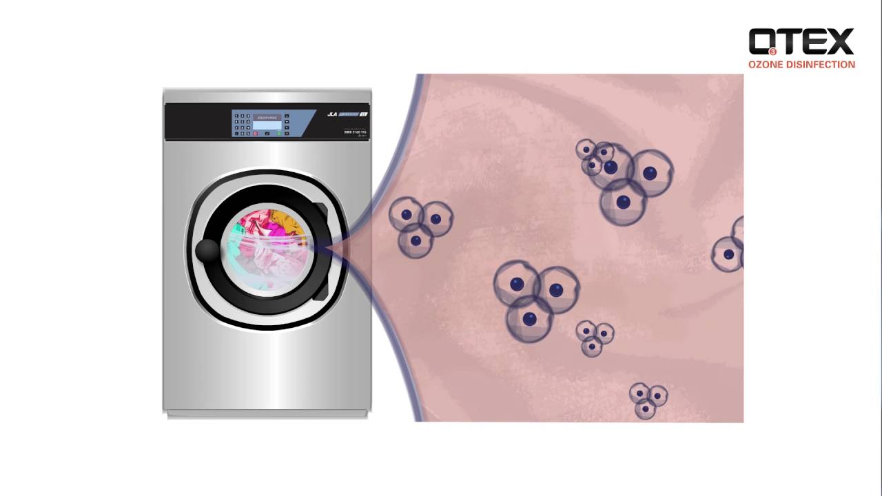 JLA OTEX - How the Ozone Laundry disinfection system works - YouTube