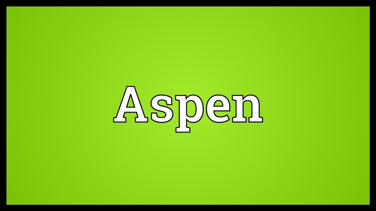 Aspen Meaning - YouTube