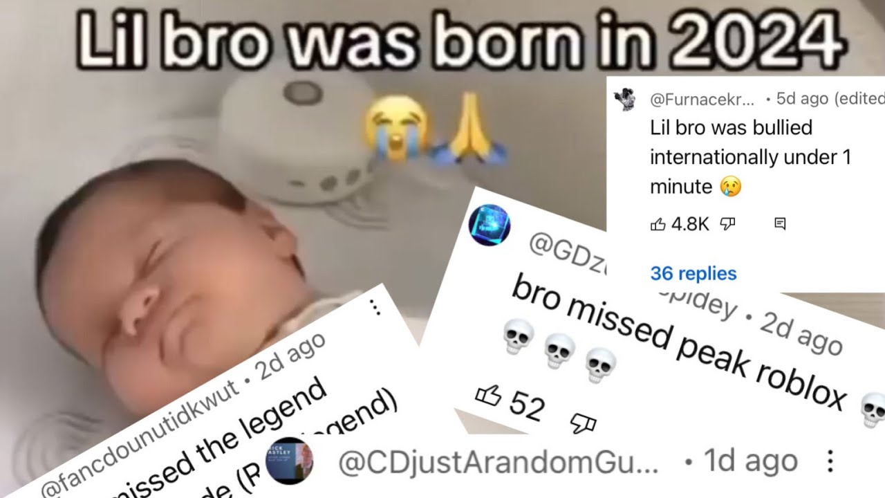 Lil bro was born in 2024 but YOUTUBE COMMENTS instead | The Meme Expert ...