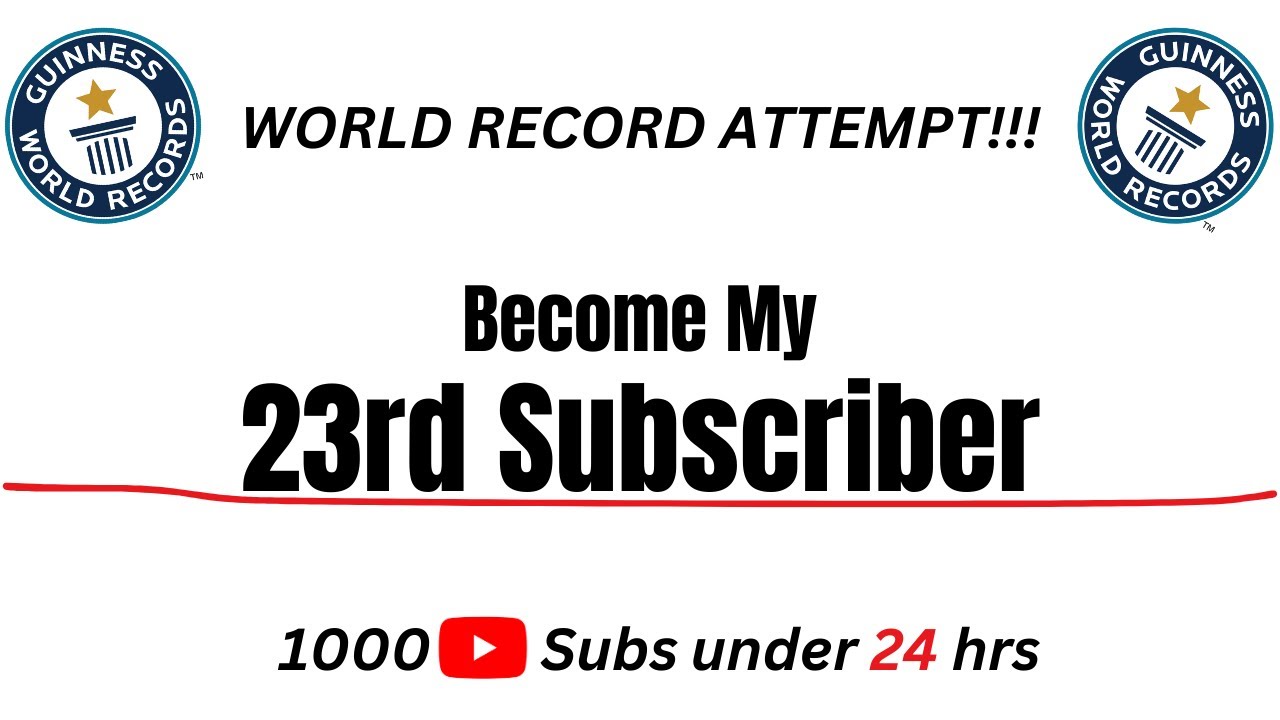 WORLD RECORD ATTEMPT 1000 SUBS IN 24 HRS!!! - YouTube
