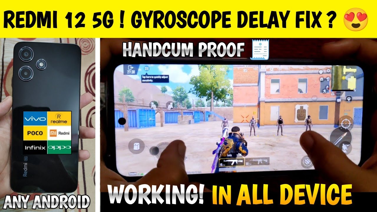 REDMI 12 5G GYRO DELAY PROBLEM FIX ⁉️ | HOW TO FIX GYRO DELAY IN ...