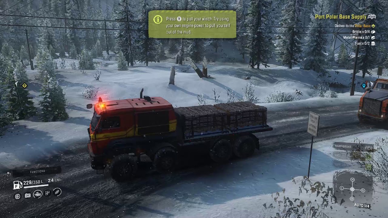 GAME PLAY _ SNOWRUNNER _ FAIL DELIVERY BRICKS TO POLAR - YouTube